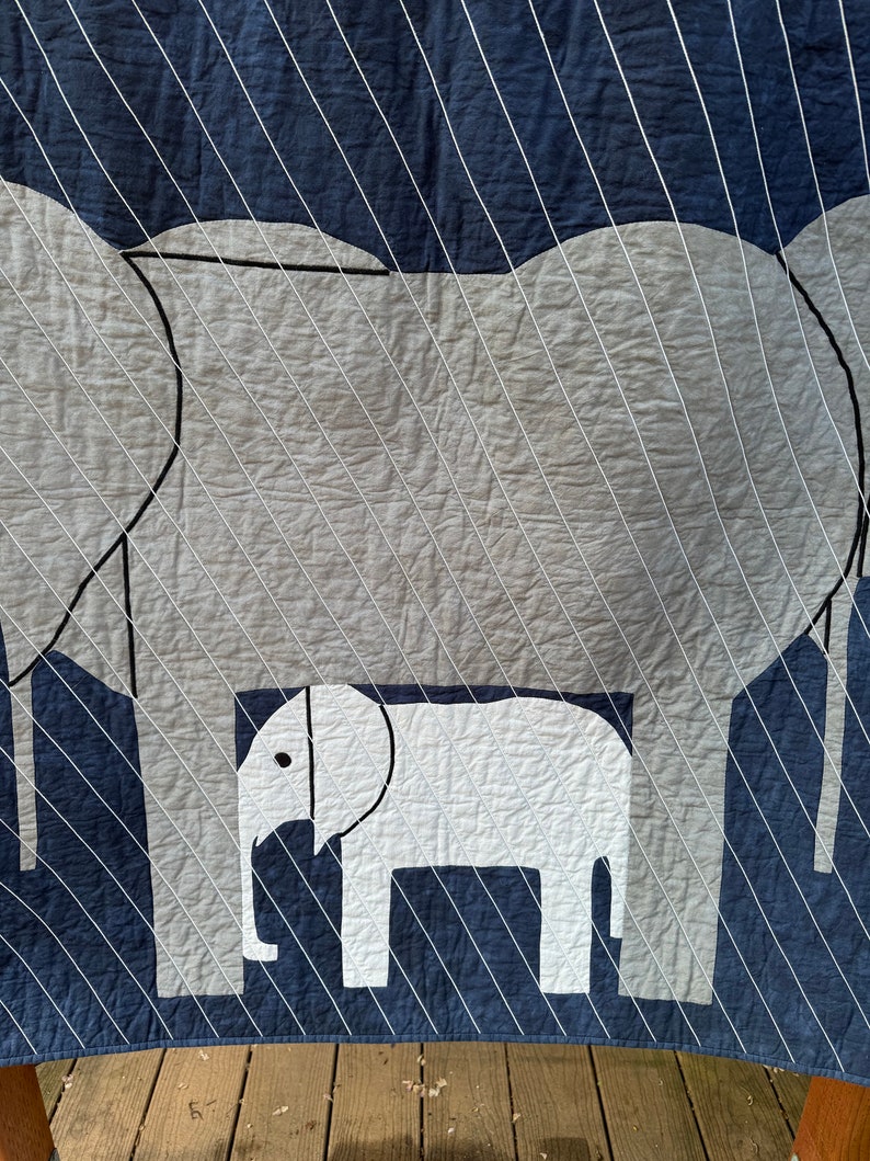 Elephants in the Rain-charley Harper Quilt - Etsy