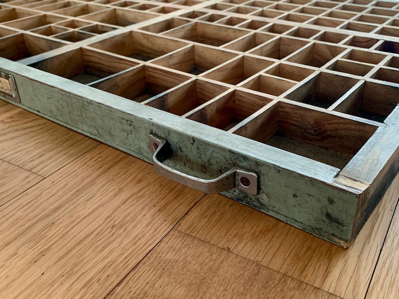 Vintage Type Box Letterpress Printing Drawer | Wooden Shadow Box ...