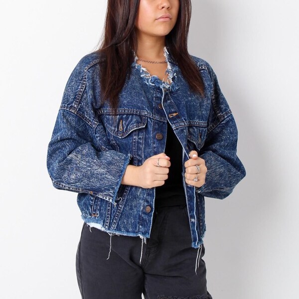 Cut off Jean Jacket - Etsy