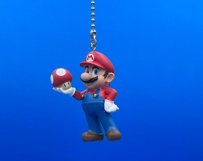 Super Mario Bros. Ceiling Fan/light Pull Chain - Mario With Mushroom - Etsy