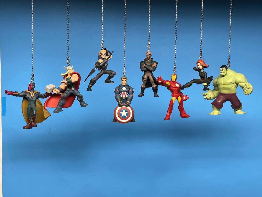 Avengers Ceiling Fan/light Pull Chains - Ironman, Thor, Captain America ...