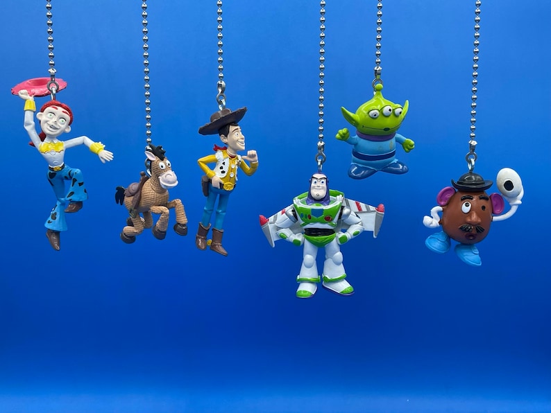 Disney's Pixar Toy Story Ceiling Fan/light Pull Chains - Woody, Buzz ...