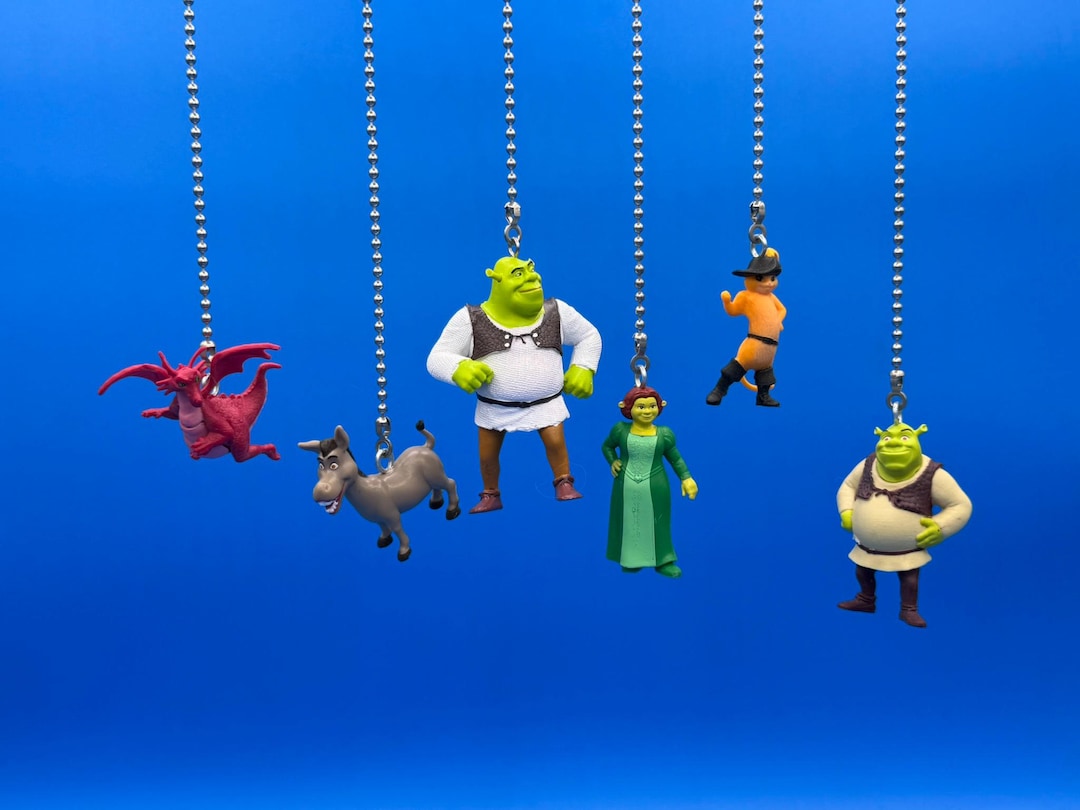 Shrek Characters Ceiling Fan/light Pull Chains - Shrek, Princess Fiona ...