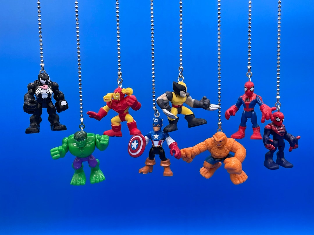Marvel Superheroes Ceiling Fan/light Pull Chains - Spider-man, Captain ...