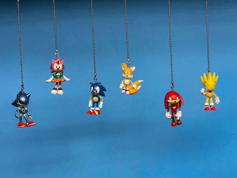 Sonic the Hedgehog Characters Ceiling Fan/light Pull Chains - Sonic ...