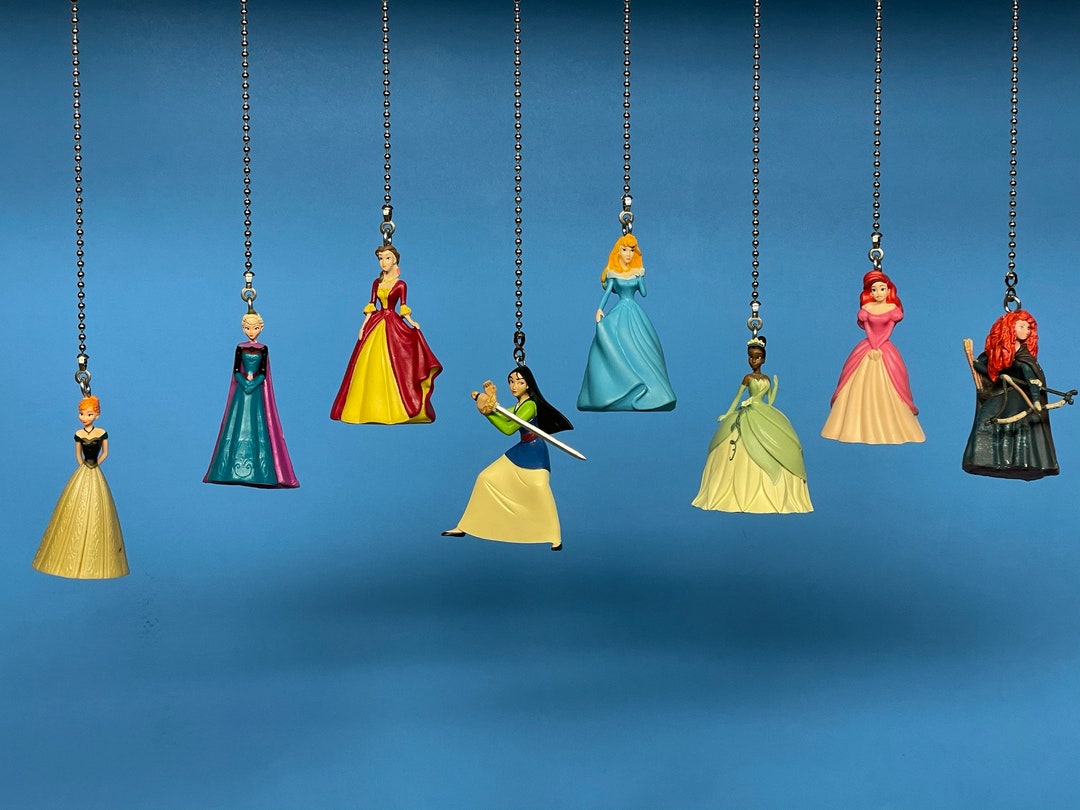 Disney's Princesses Ceiling Fan/light Pull Chain- Ariel, Elsa, Anna ...