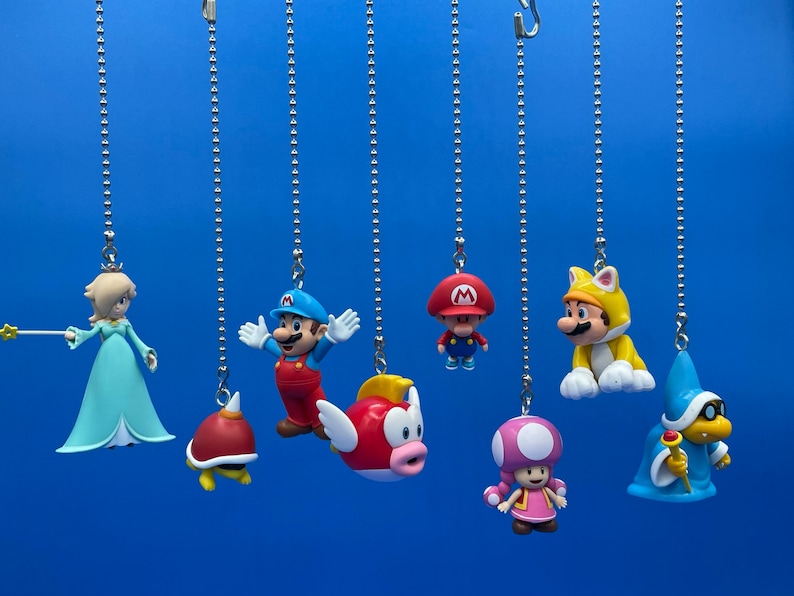Super Mario Bros. Ceiling Fan/light Pull Chains - Cat, Ice & Baby Mario ...