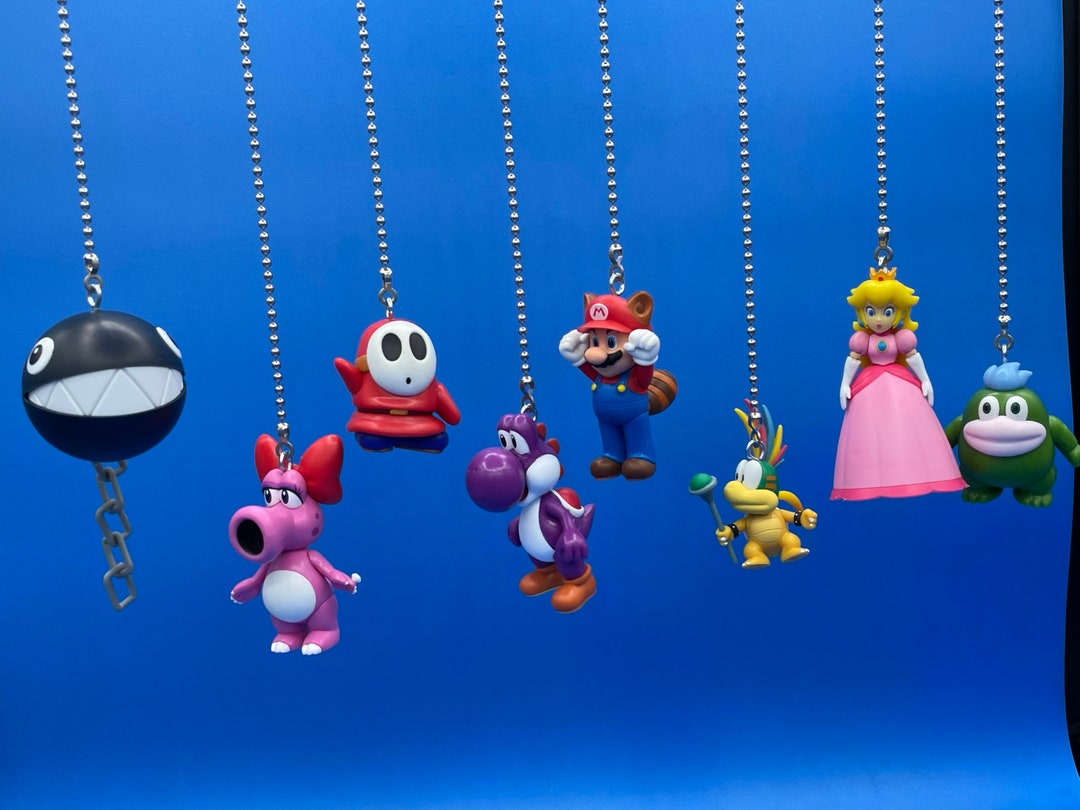 Super Mario Bros. Ceiling Fan/light Pull Chains - Raccoon Mario, Shy ...