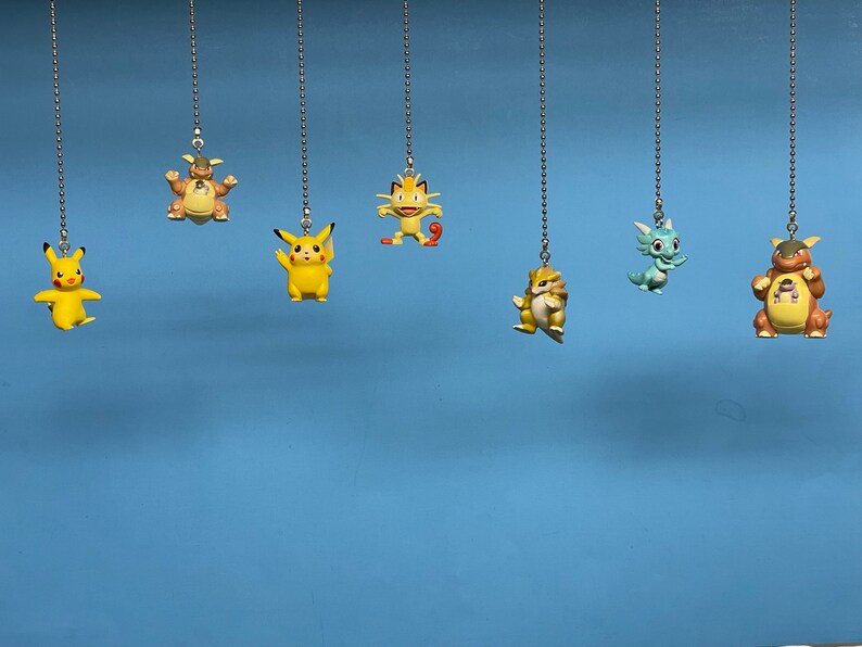 Pokemon Characters Ceiling Fan/light Pull Chains Pikachu - Etsy
