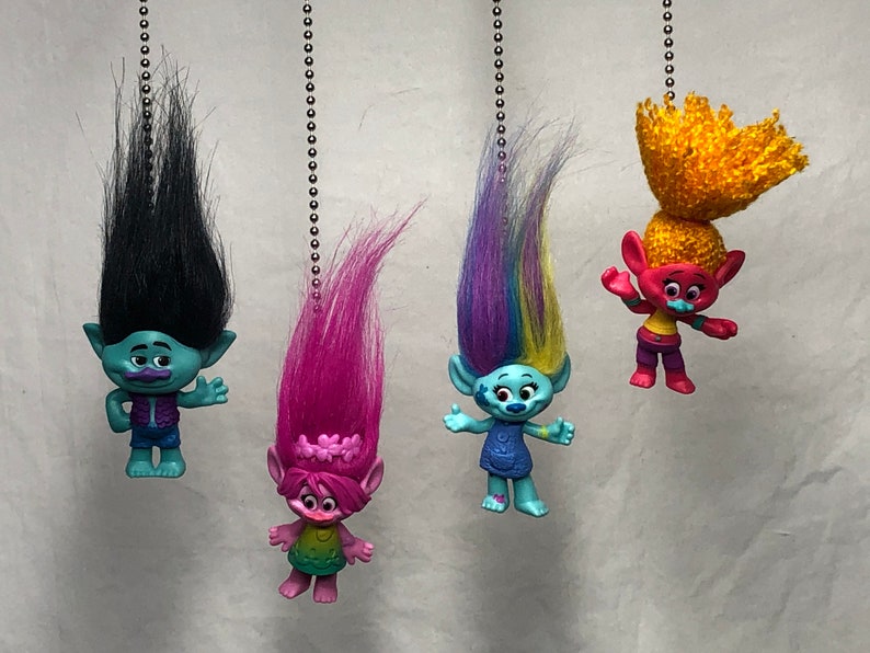 Trolls Characters Ceiling Fan/light Pull Chains - Poppy, Branch, Harper ...