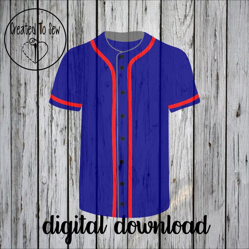Baseball Jersey SVG Digital Instant Download File for Cricut - Etsy