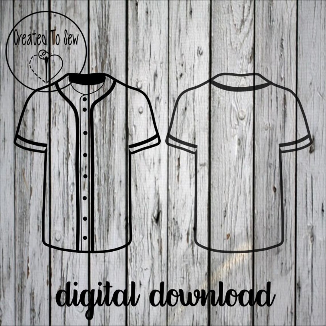 Baseball Jersey SVG Digital Instant Download File for Cricut - Etsy