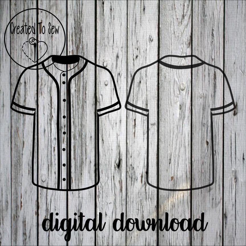 Baseball Jersey SVG Digital Instant Download File for Cricut - Etsy