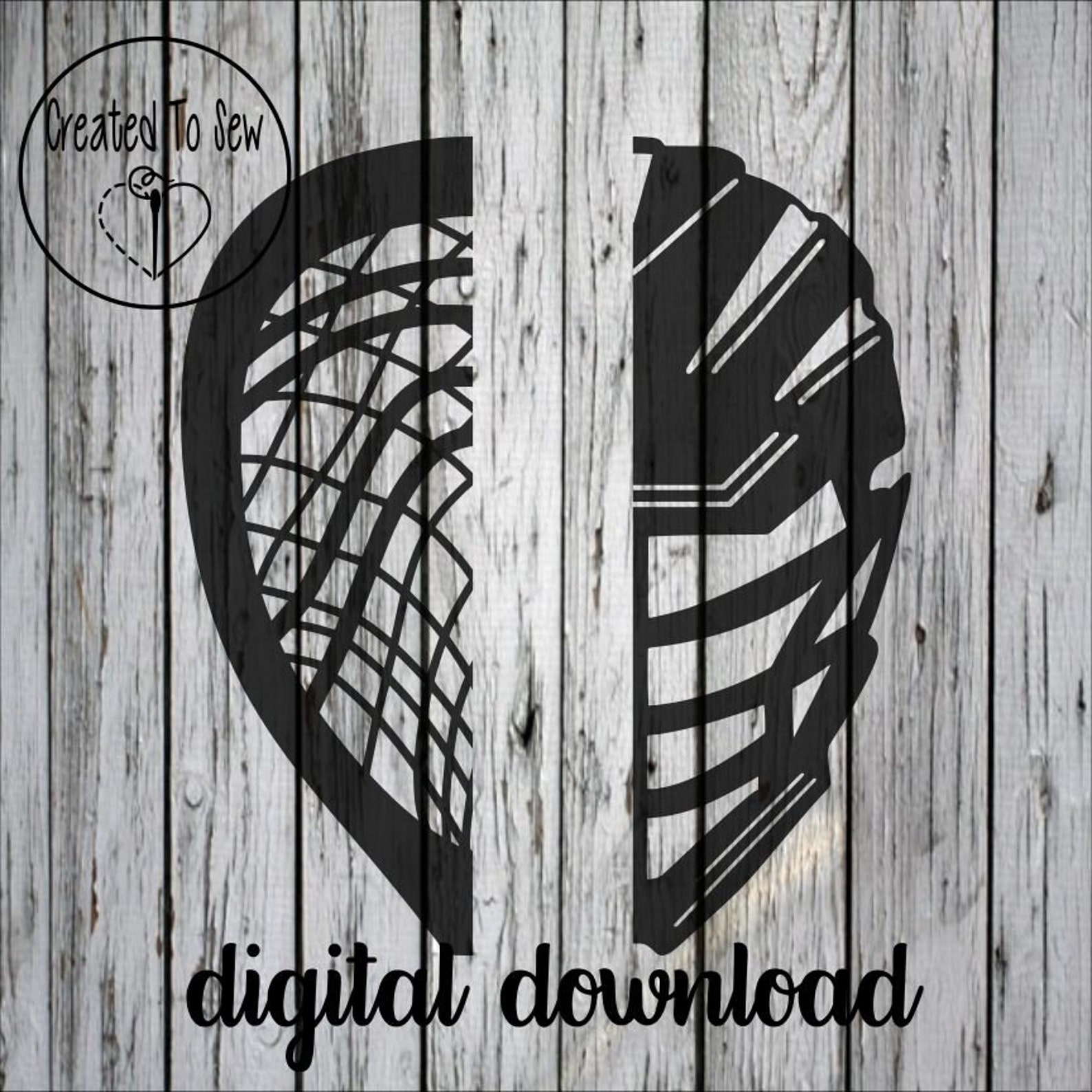 Split Lacrosse Helmet and Stick SVG and PNG Digital Instant Download ...