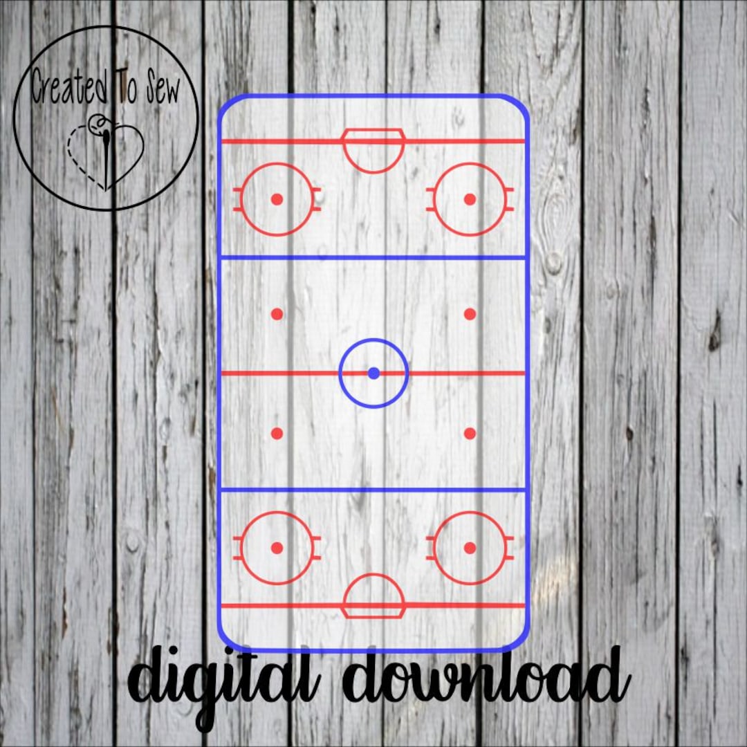 Ice Hockey Rink SVG Cut File Instant Digital Download for Cricut - Etsy