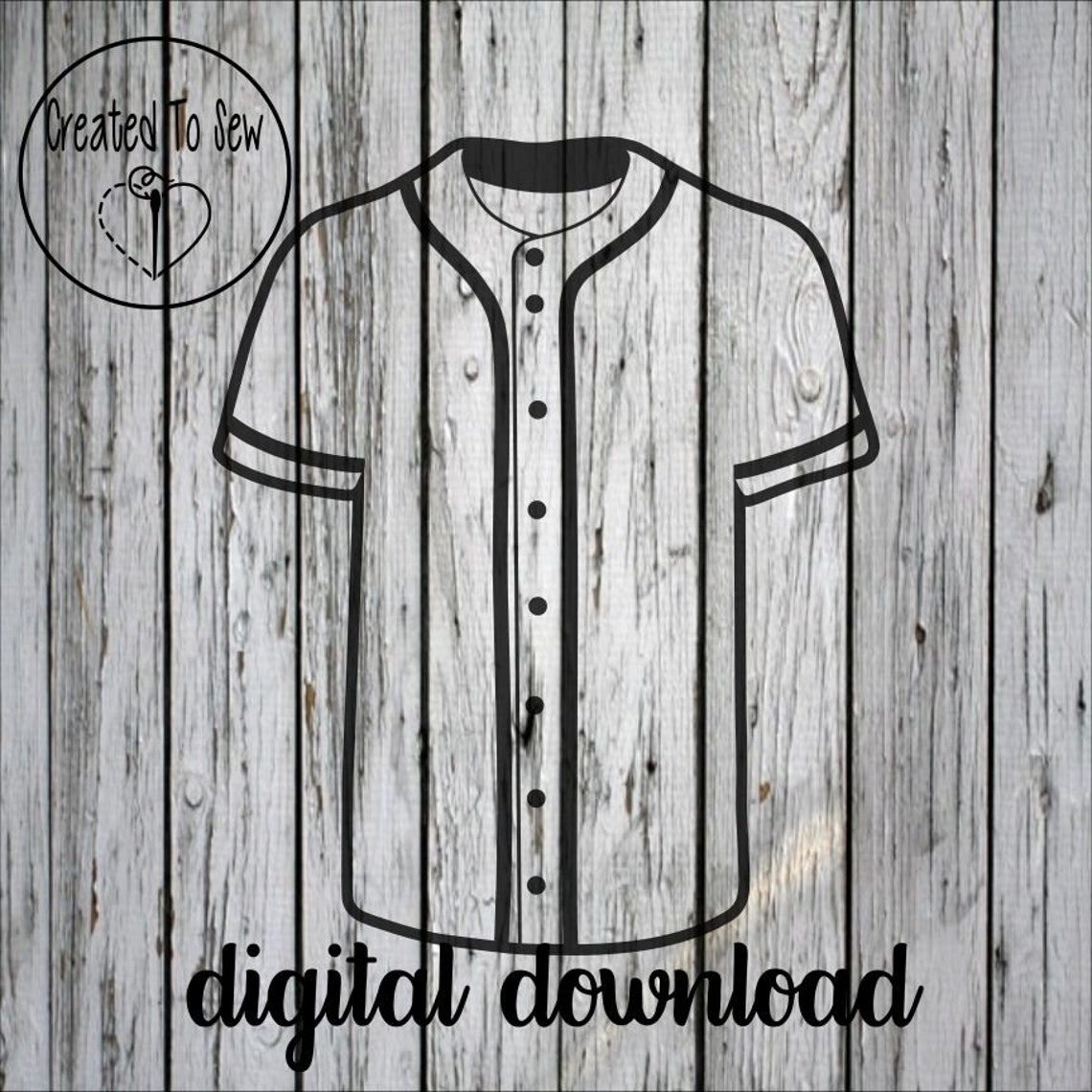 Baseball Jersey SVG Digital Instant Download File for Cricut - Etsy