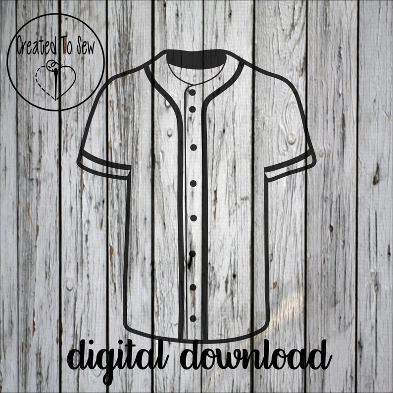 Baseball Jersey SVG Digital Instant Download File for Cricut - Etsy