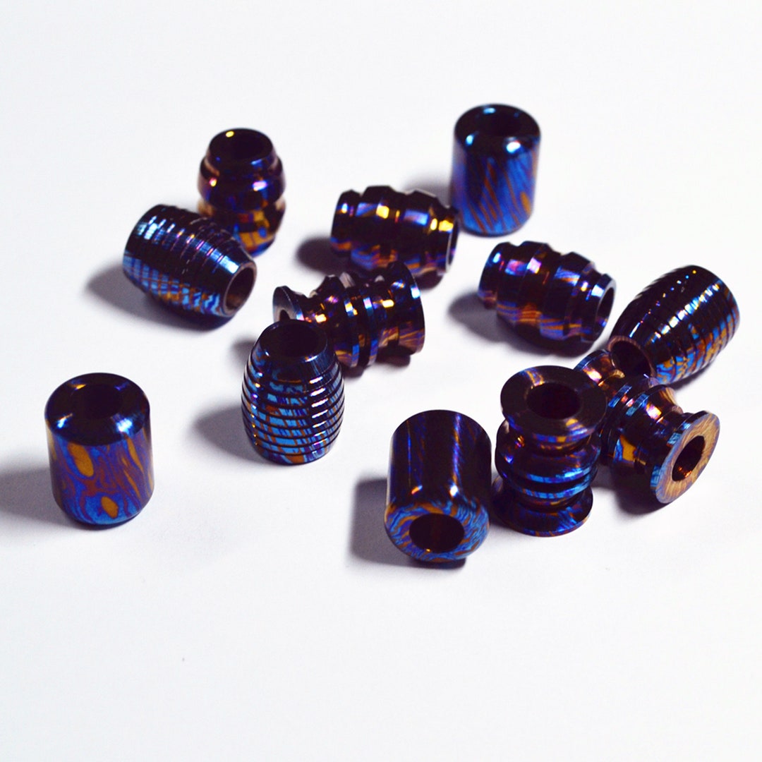 New Keychain Accessories Timascus Beads EDC Knife Bead - Etsy