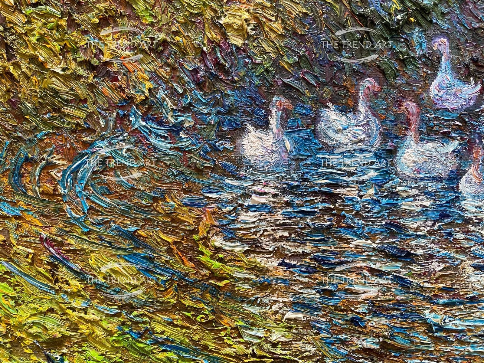Claude Monet Oil Painting Famous Geese in The Creek Vintage | Etsy