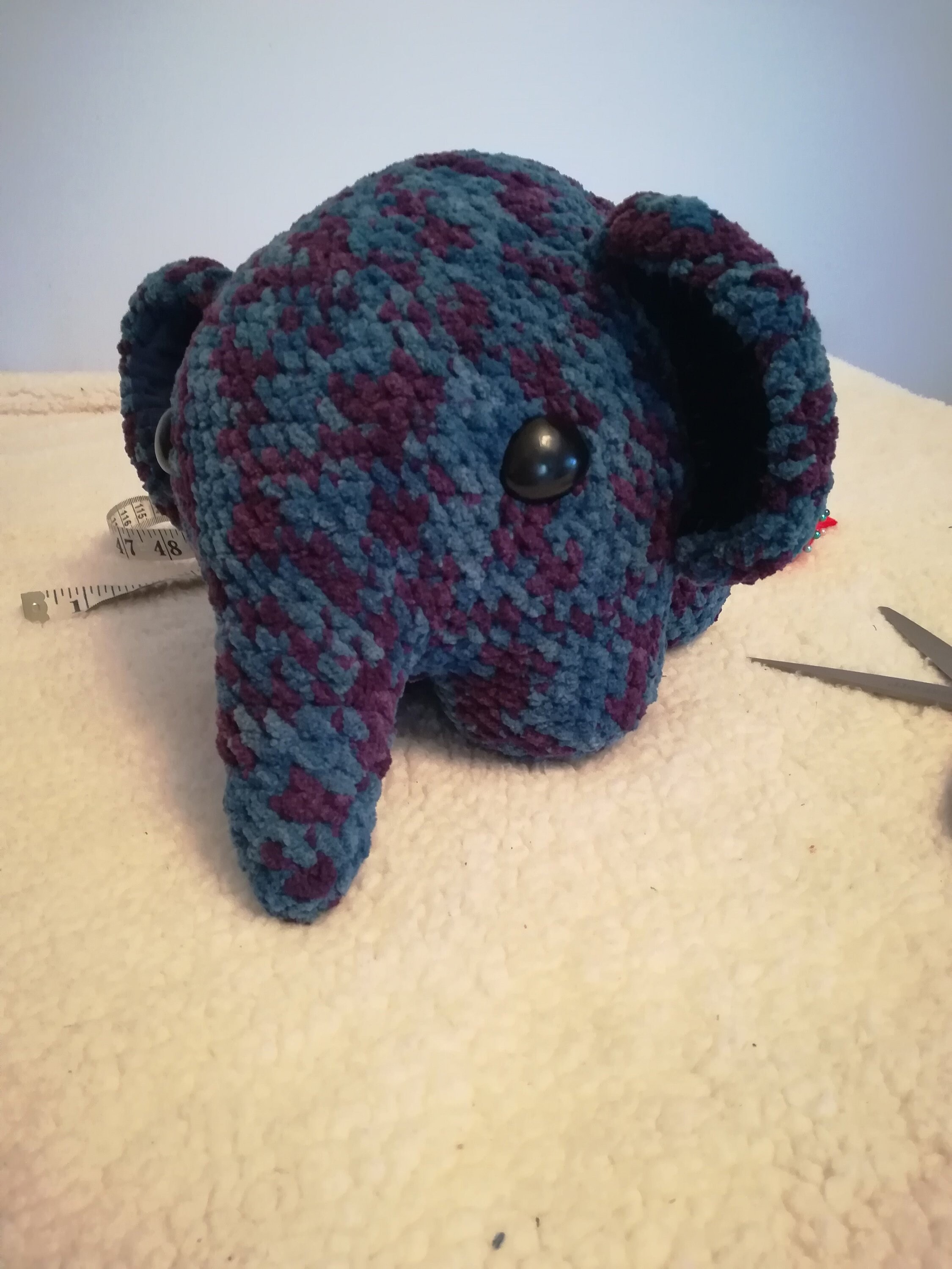 Stuffed Animals & Plushies Toys & Games Toys Amigurumi Fuzzy Elephant ...