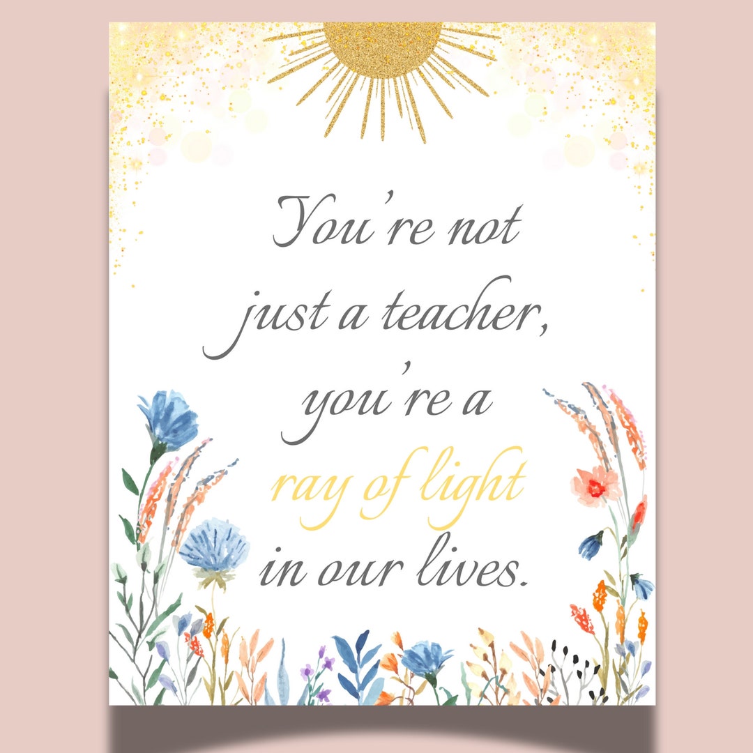 Teacher Gift, Teacher Gifts, Teacher Quote, Teacher Printable, Teacher ...