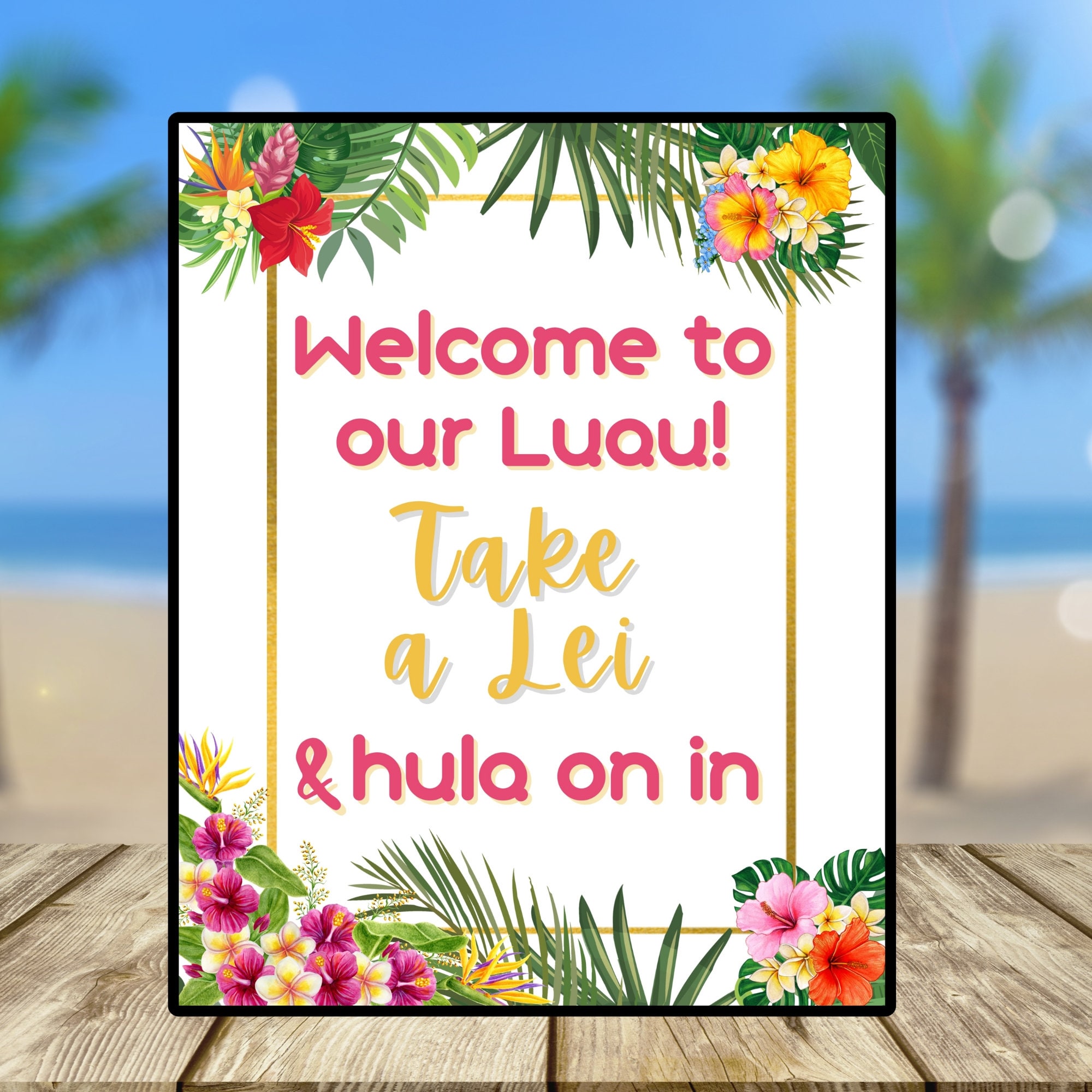 Luau, Luau Party, Luau Decor, Luau Sign, Luau Welcome, Luau Grad Party ...