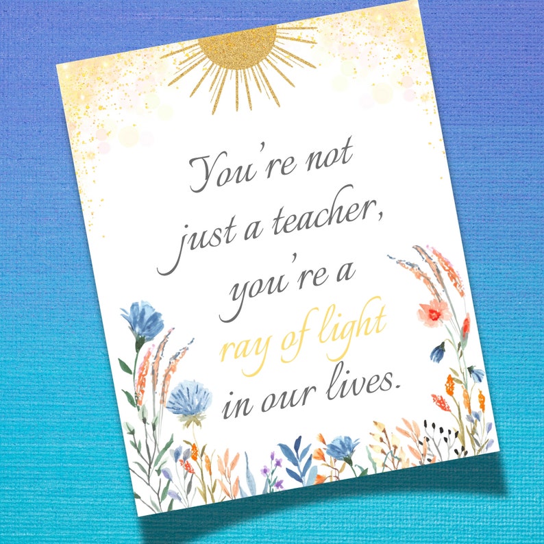 Teacher Gift, Teacher Gifts, Teacher Quote, Teacher Printable, Teacher ...