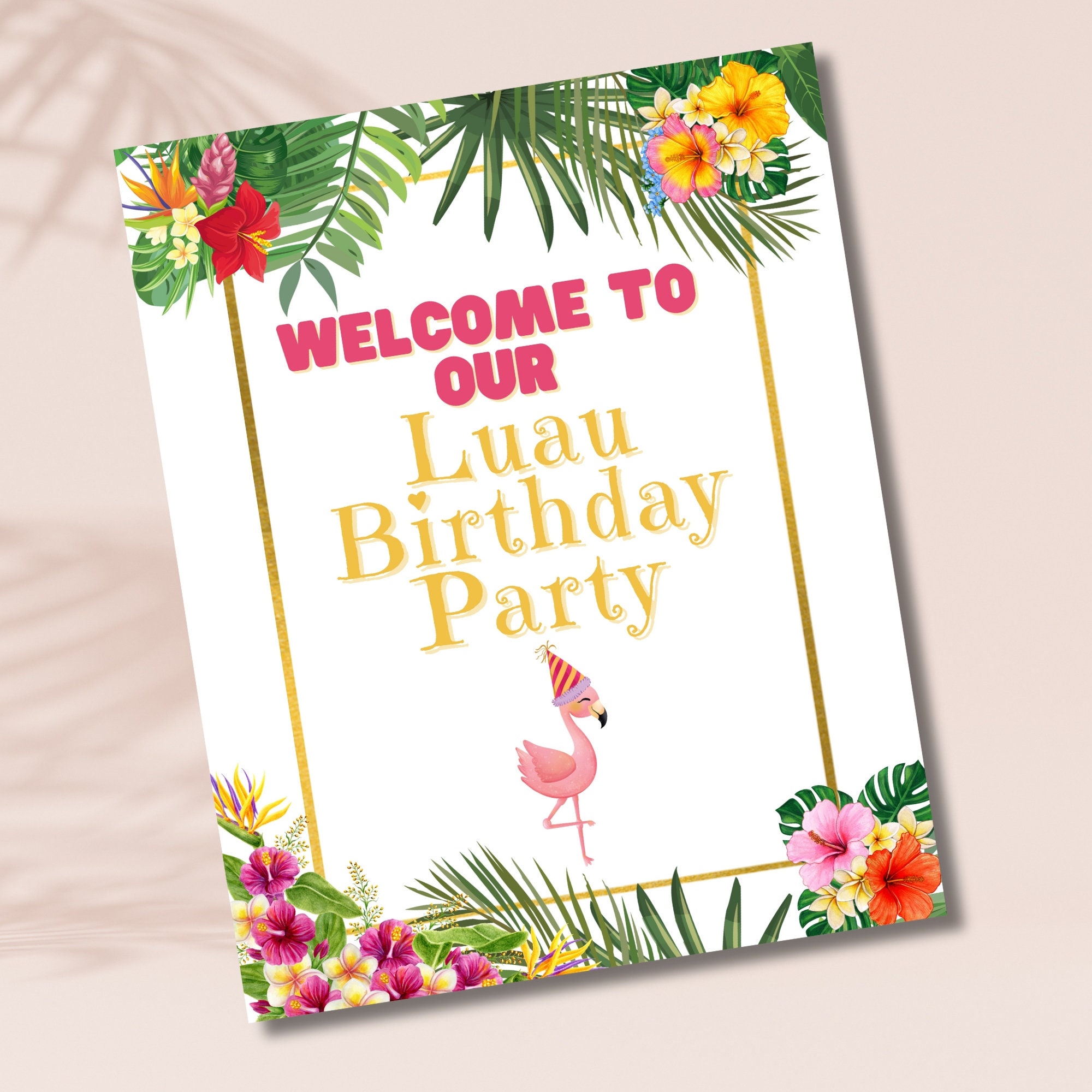 Luau, Luau Party, Luau Birthday Party, Luau Sign, Luau Party Sign, Luau ...