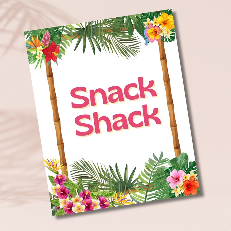 Luau, Luau Party, Luau Sign, Luau Party Signs, Snack Shack Sign ...