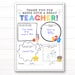Teacher Gift, Printable Teacher Gift, End of Year Teacher Gift ...