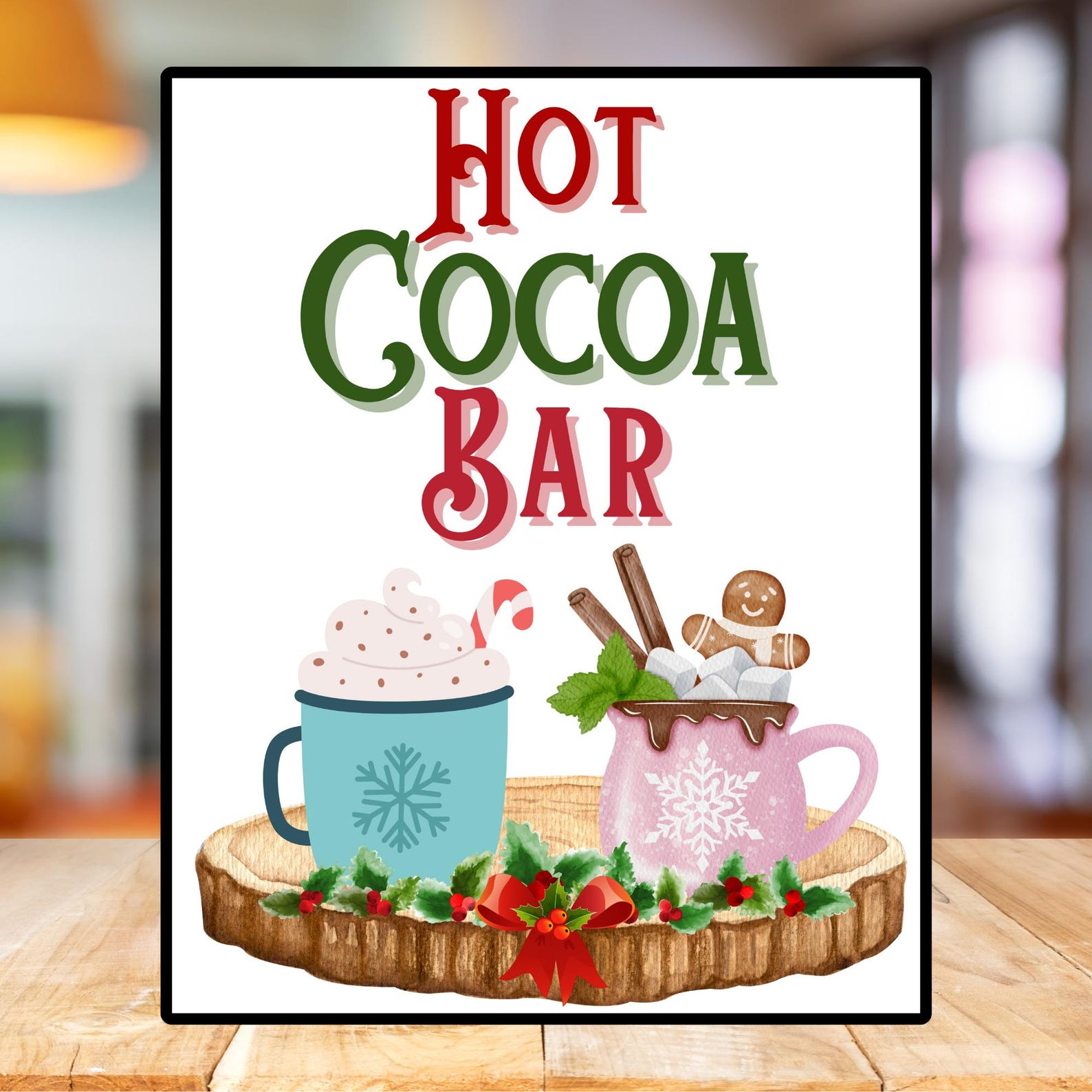 Hot Cocoa Bar Sign, Hot Cocoa Bar Printable, Hot Chocolate Bar Sign ...