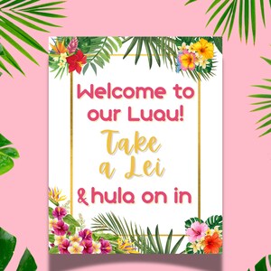 Luau, Luau Party, Luau Decor, Luau Sign, Luau Welcome, Luau Grad Party ...