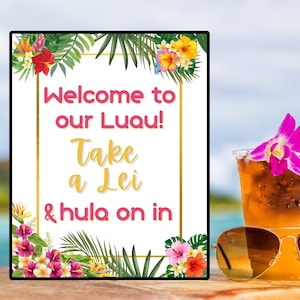 Luau, Luau Party, Luau Decor, Luau Sign, Luau Welcome, Luau Grad Party ...