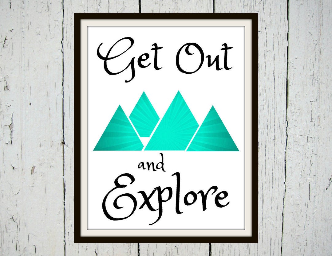 Mountain Print - Mountain Wall Decor, Mountain Art, Motivational Quote ...