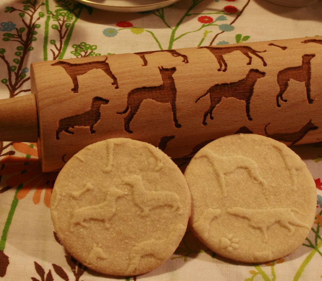 Hunting Dogs Pattern Embossing Rolling Pin. Engraved Rolling - Etsy