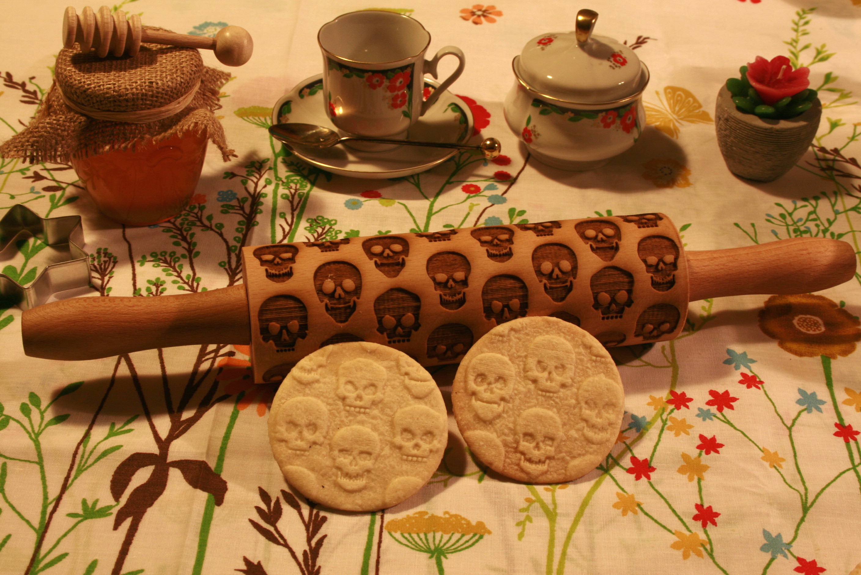 Skull Embossing Rolling Pin. Skull Pattern. Engraved Rolling | Etsy
