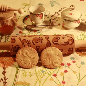 Cats Pattern Rolling Pin. Cat Lover Gift. Pet Lover. - Etsy
