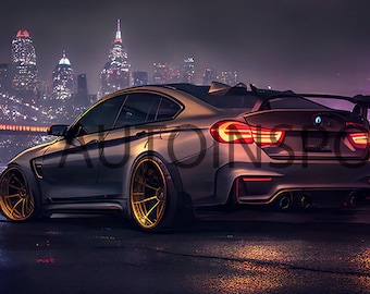 Printable BMW M4 Style Digital Art Image - Etsy