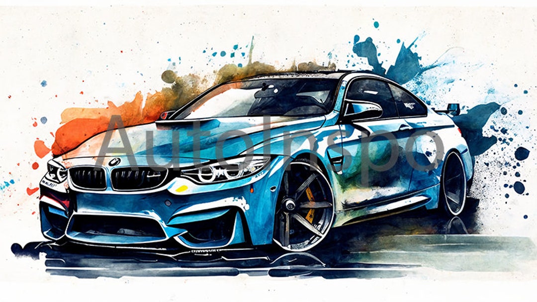 Printable BMW M4 Style Digital Art Image - Etsy