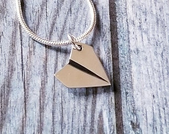 Paper Airplane Charm - Etsy