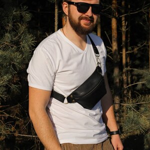 Hip Bag Menleather Hip Bag Menmens Hip Bagsmall Crossbody - Etsy