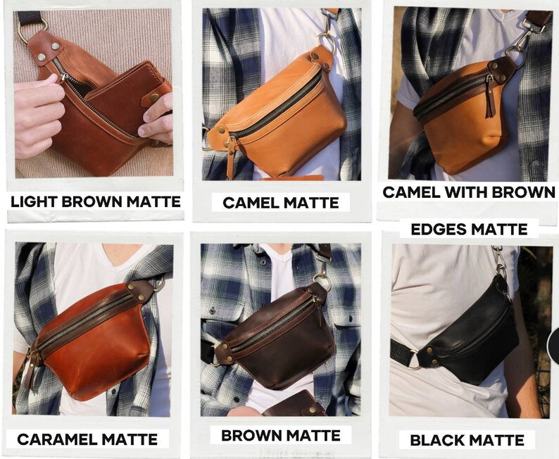 Hip Bag Menleather Hip Bag Menmens Hip Bagsmall Crossbody - Etsy