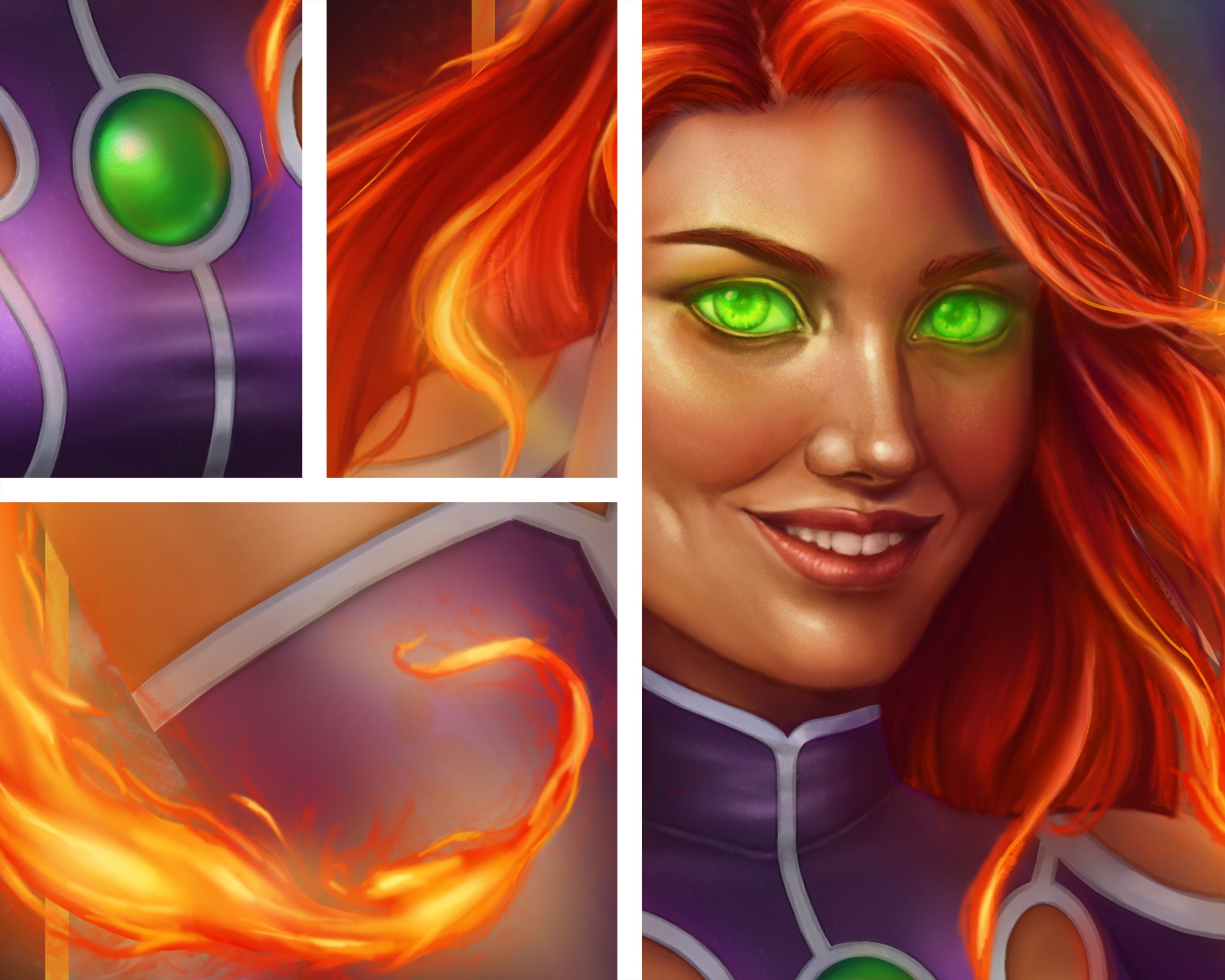 Digital Prints Fire in the Stars 11x17 art print pinup Prints Art ...