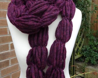 Purple Wool Scarf | Etsy