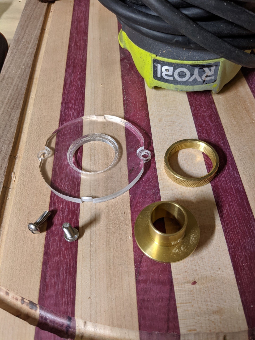 Ryobi Fixed and Plunge Routers Guide Bushing Base Plate Insert Custom ...