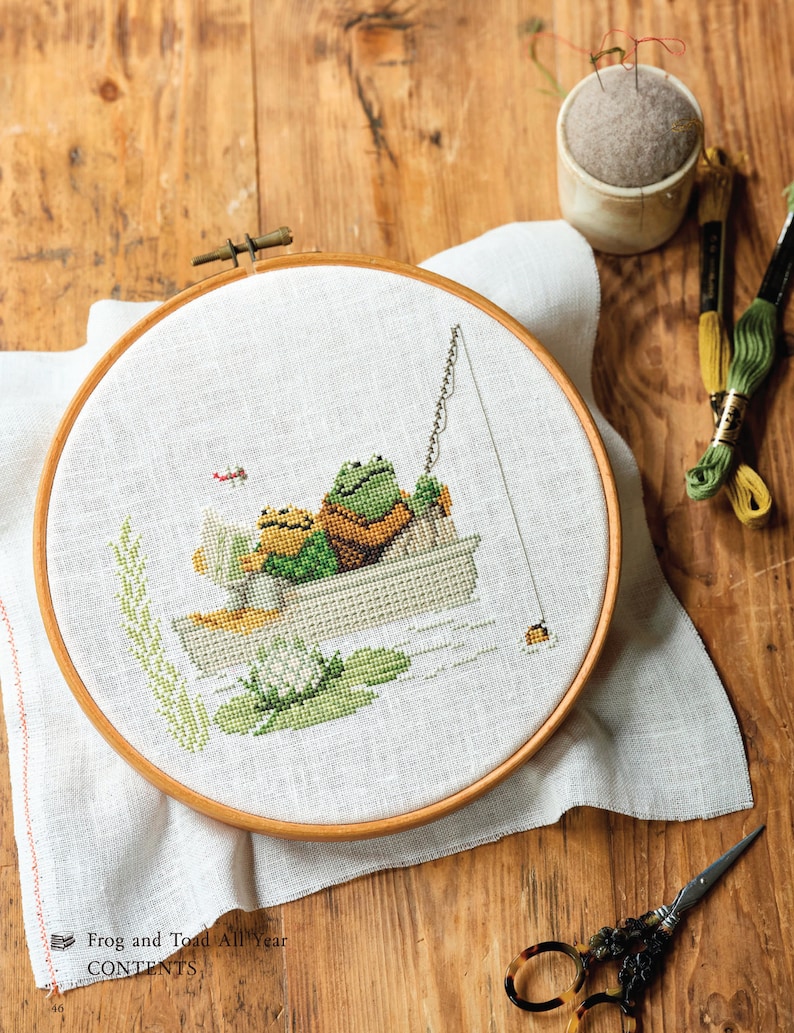 Frog and Toad Cross Stitch Book Noriko so English - Etsy