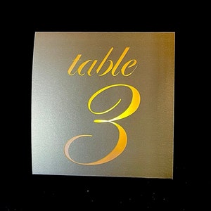Classic Table Number Luminaries Are Made With Cream, Gold Leaf, or ...