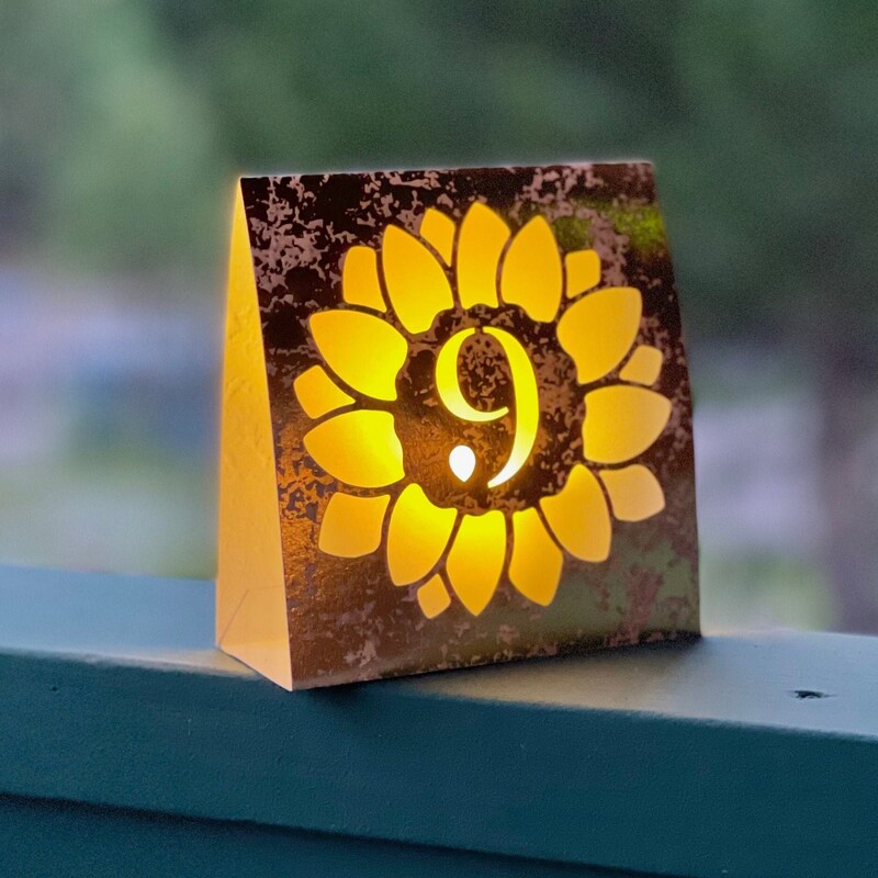 Sunflower Table Numbers - Etsy