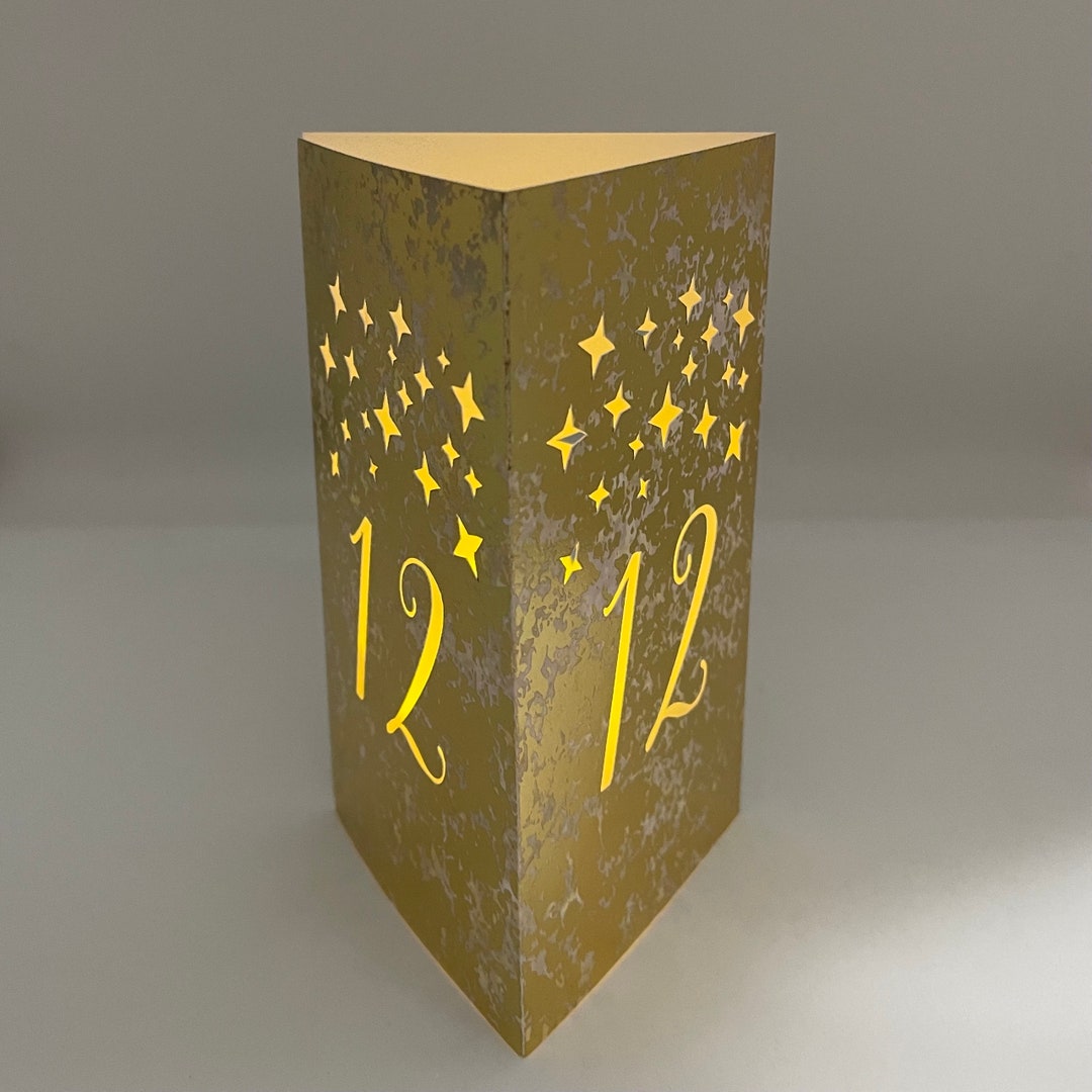 Starry Night TABLE NUMBER Tower 3-sided Tower to Use With Battery Tea ...