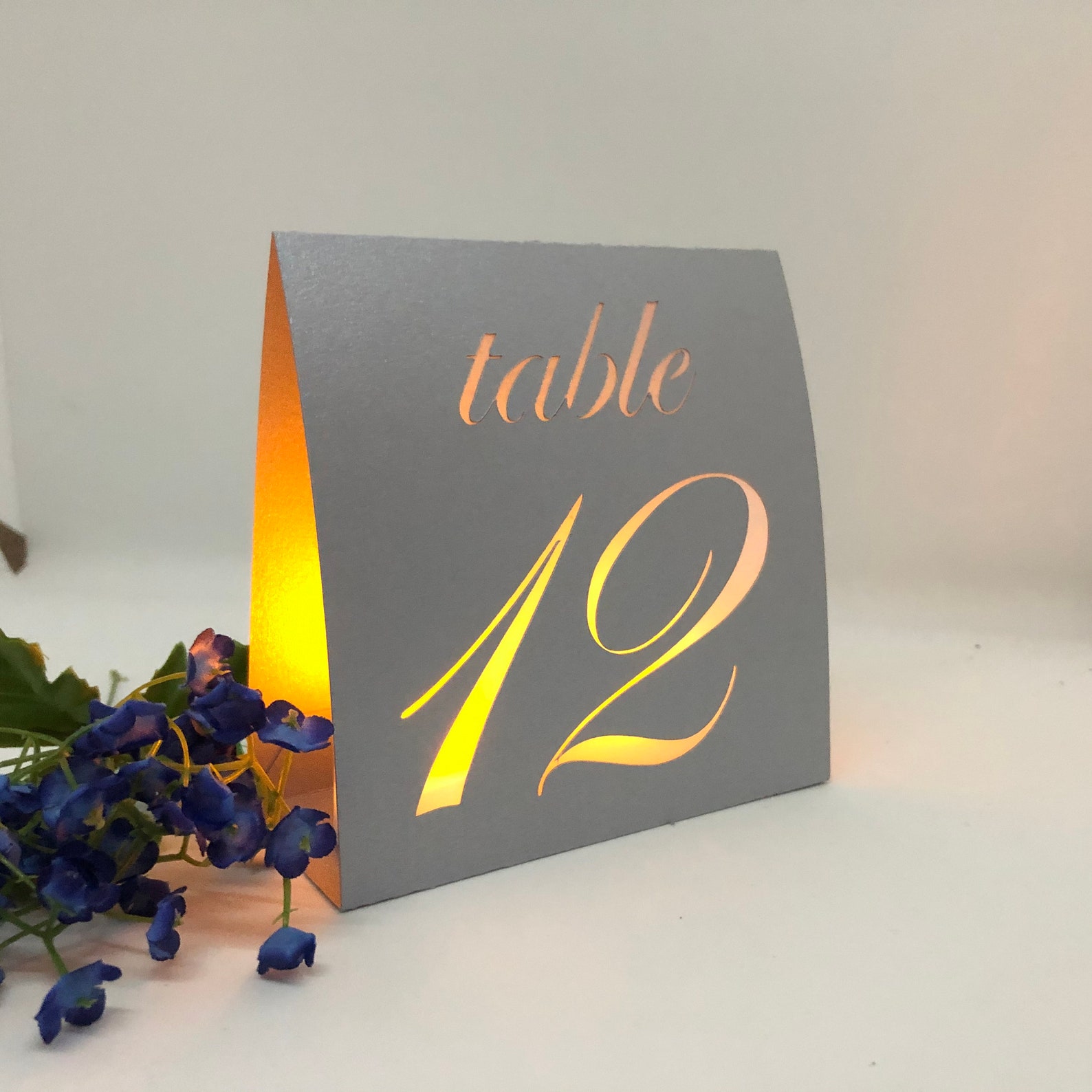 CLASSIC Table Number Luminaries Are Made With White Pearl - Etsy